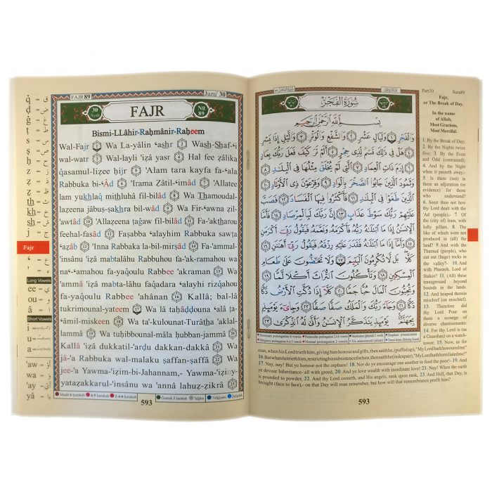 Uthmani Script Chapter 30 With Colour Coded Tajweed, Translation, and ...